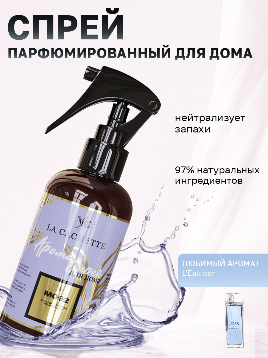 Парфюмированный спрей для дома и авто La Cachette M092 L'Eau par, 250мл (на водной основе)