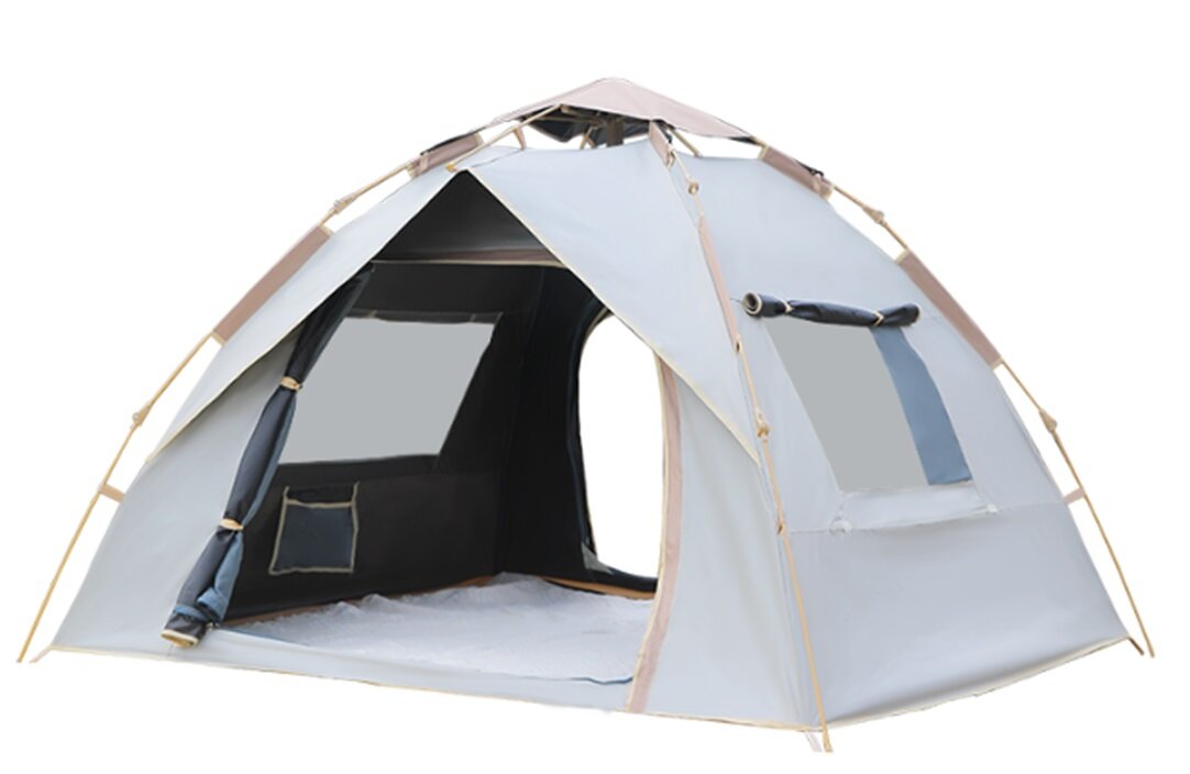 Палатка однослойная, полуавтоматическая с двумя дверьми и окнами, 2100x2100x1450 мм