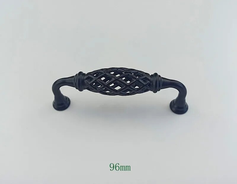 GUJINDA Ручка для шкафа бронзовая черная спиральная Black 96mm