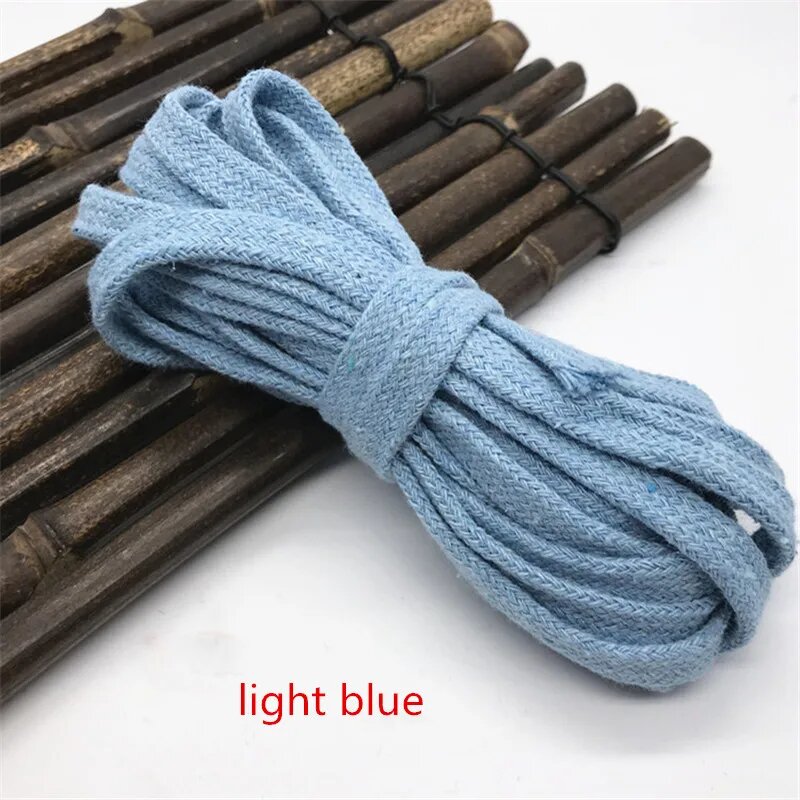 Хлопковая веревка AIJJU 10 мм х 10 м 14 цветов light blue