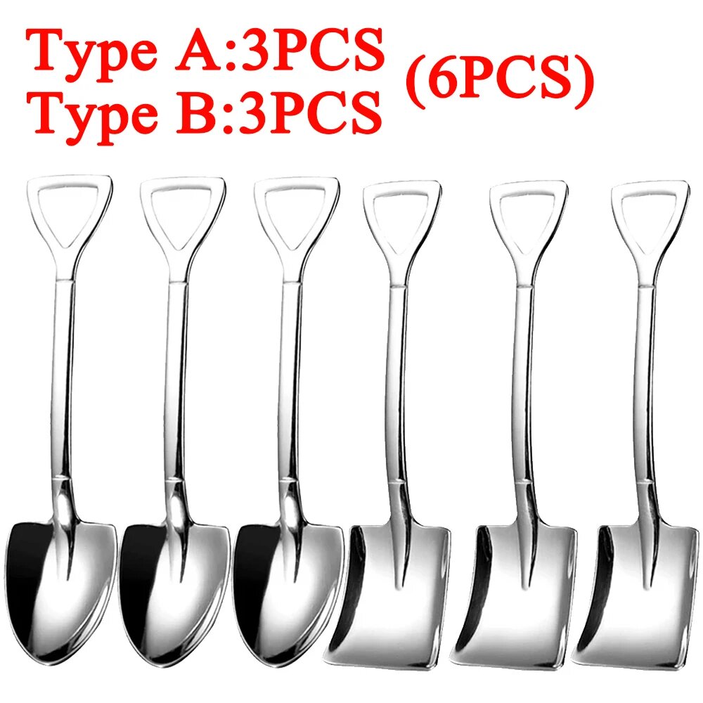 Набор ложек из нержавеющей стали 6/2/1 шт. Mixed-6PCS