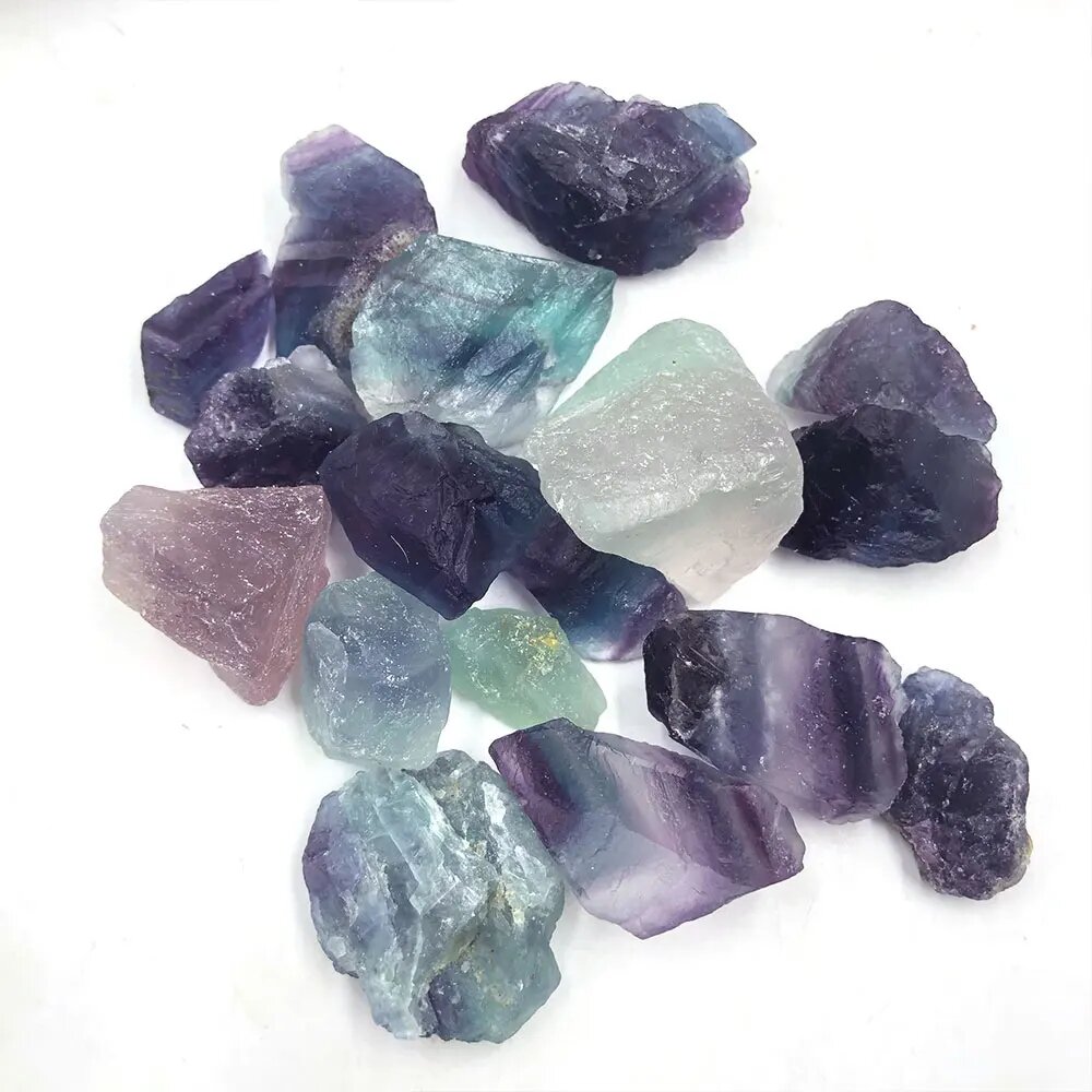 Синий флюорит, кристаллы 2-3 см Фиолетовый, Rainbow Fluorite