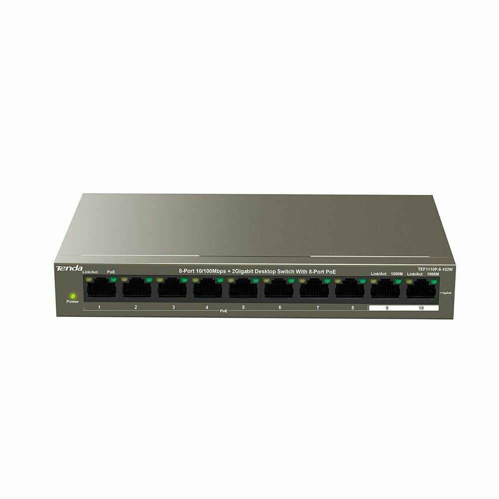 Tenda TEF1110P-8-102W Коммутатор POE