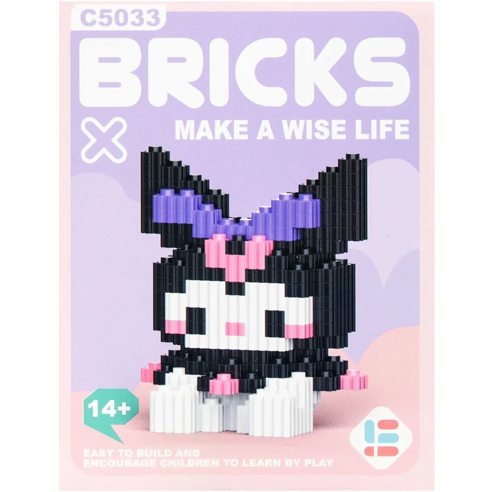 Конструктор 3д мини / Kuromi / 3D конструктор из миниблоков