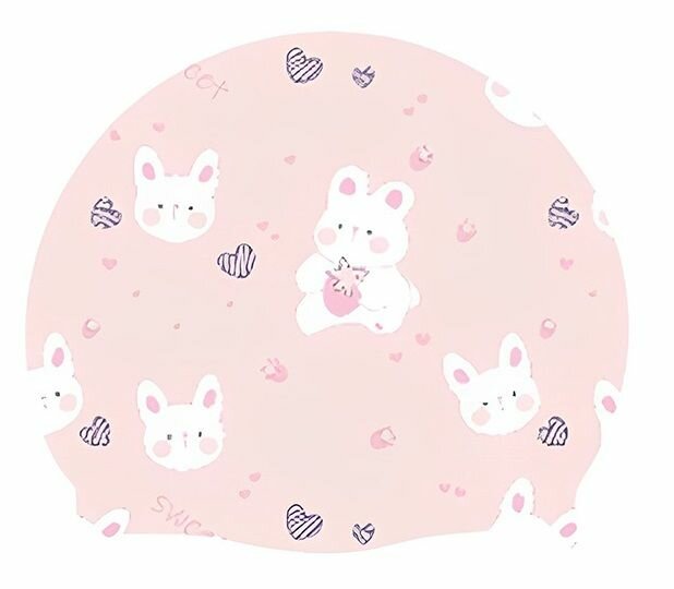 Шапочка для плавания силиконовая детская YOUYOU розовые зайчики резиновая для бассейна