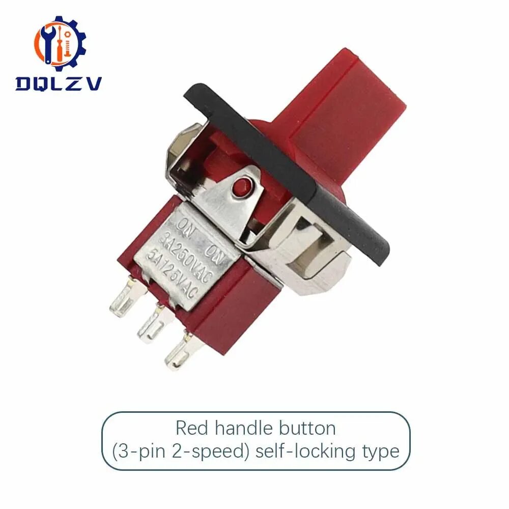 Переключатель SPDT DPDT DQLZV Red Reset 3Pin