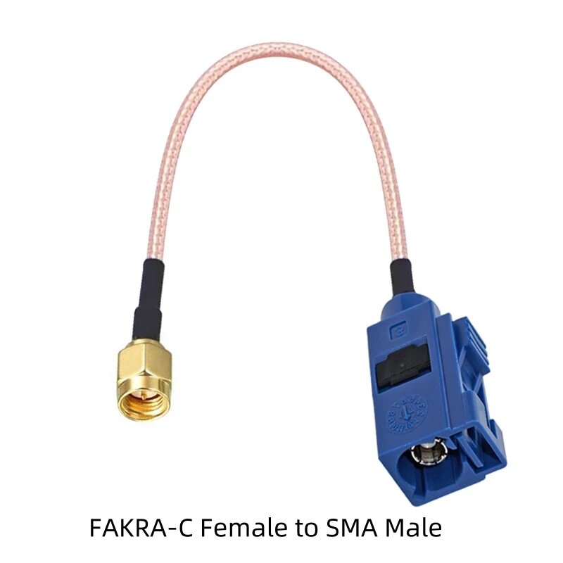 Переходник Fakra-C Female - SMA Male, 100 см, синий