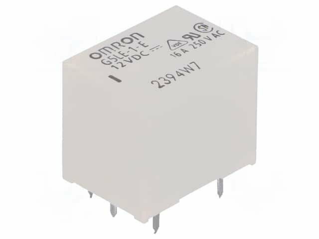 Реле электромагнитное OMRON G5LE-1-E-12, SPDT, Uобмотки 12VDC, 16A-250VAC, 400мВт