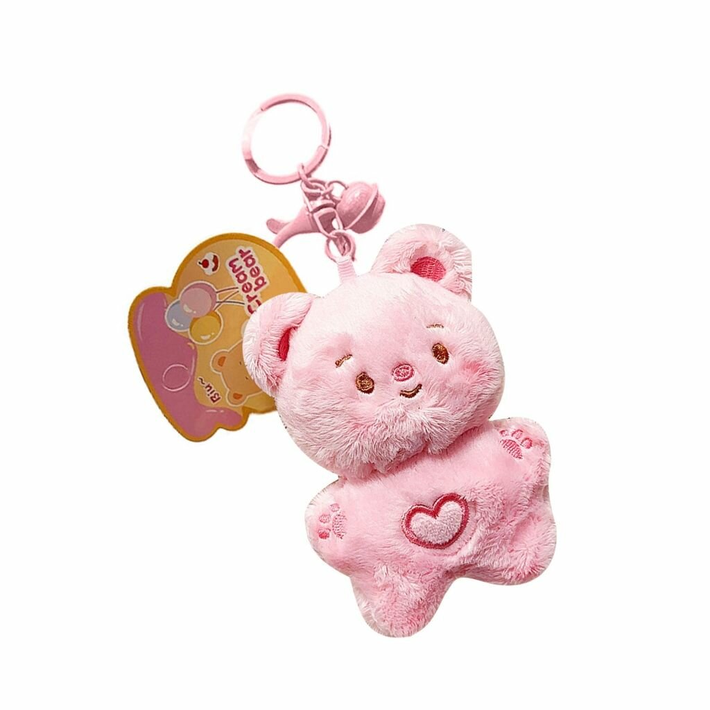 Милый плюшевый брелок с медведем, очаровательная мягкая игрушка в виде животного для сумок, телефонов, школьный кулон