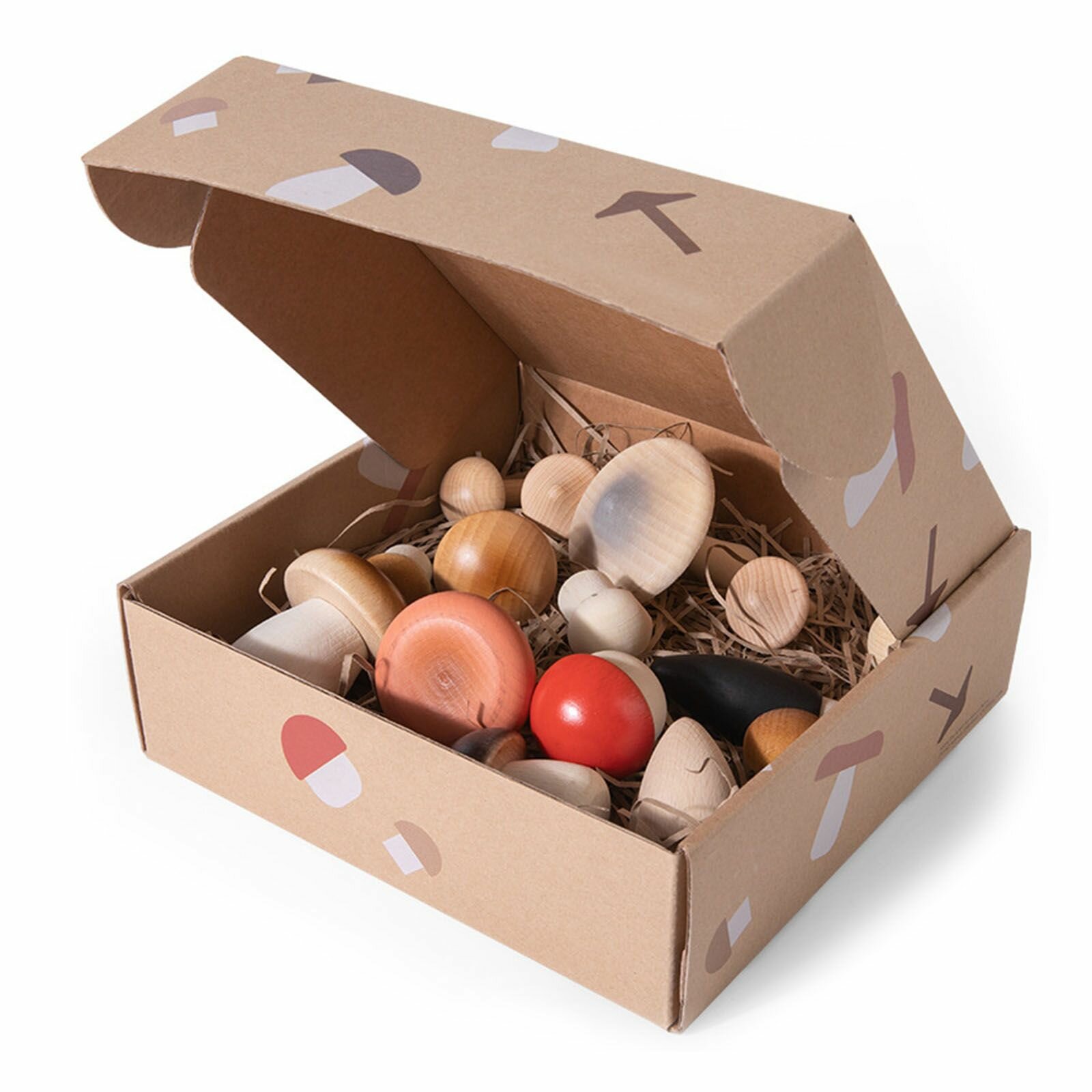 Деревянная имитационная игрушка для сбора грибов