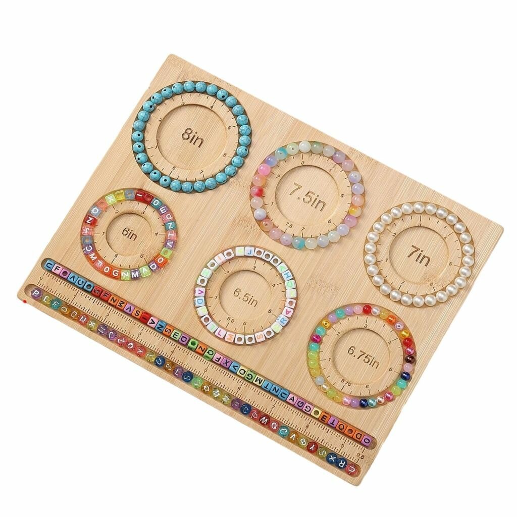 Браслет деревянная доска из бисера