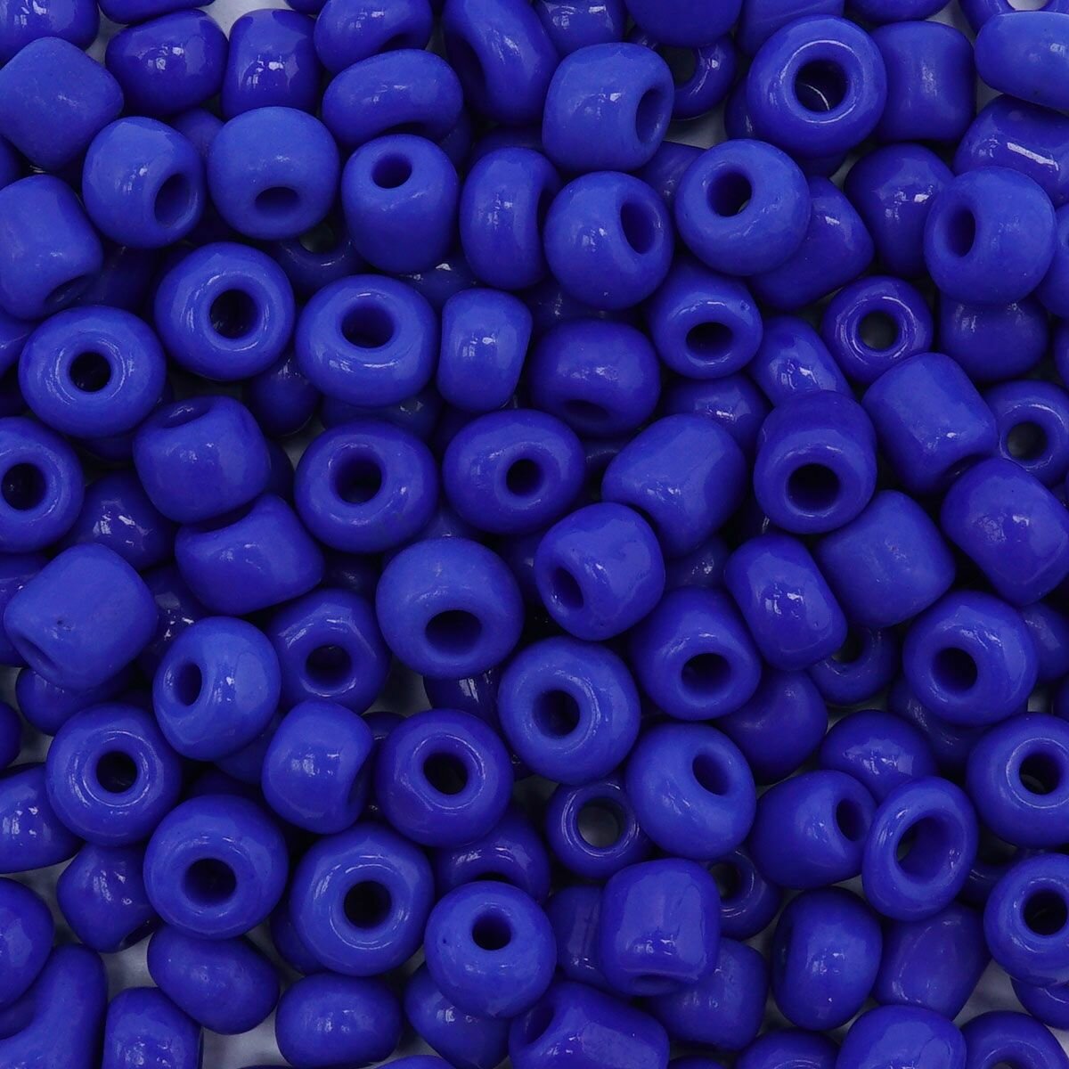 Бисер стекло 6/0 (4-4,3 мм) Astra&Craft (48 синий, непрозрачный), 15г*10 упак