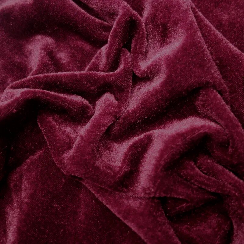 Бархатная ткань Amyries из полиэстера 160 см Бордовый, 50x160cm(20x63inch), Jujubered