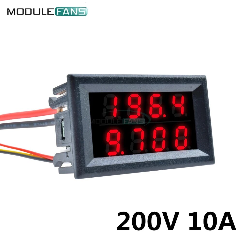 Цифровой вольтметр амперметр 200V 10A