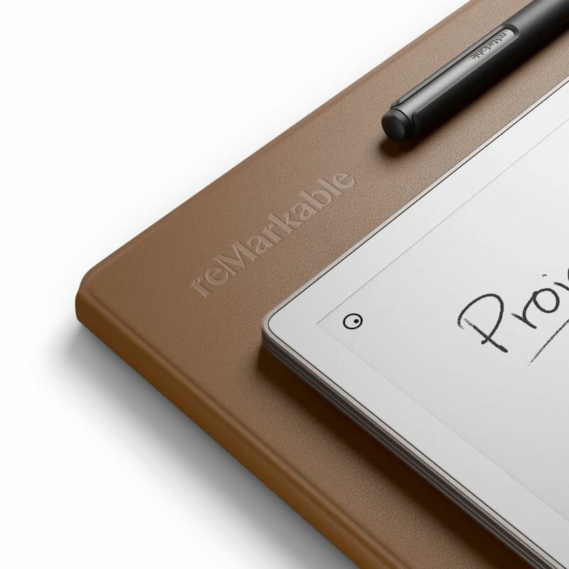 Графический планшет reMarkable Paper Pro 11.8" + стилус Marker Plus + кожаный коричневый чехол Brown Leather Book Folio