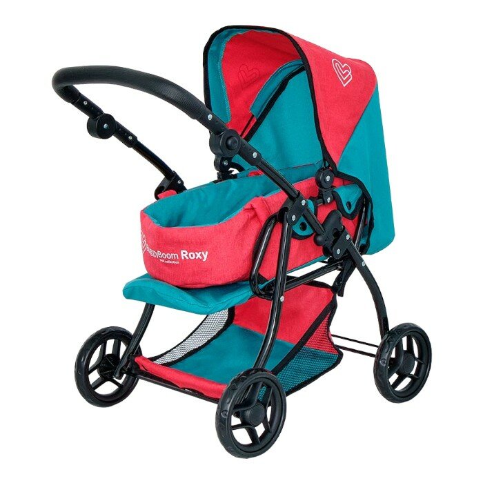 Коляска для куклы Buggy Boom "Amidea", трансформер, красно-бирюзовая (8448-2171)