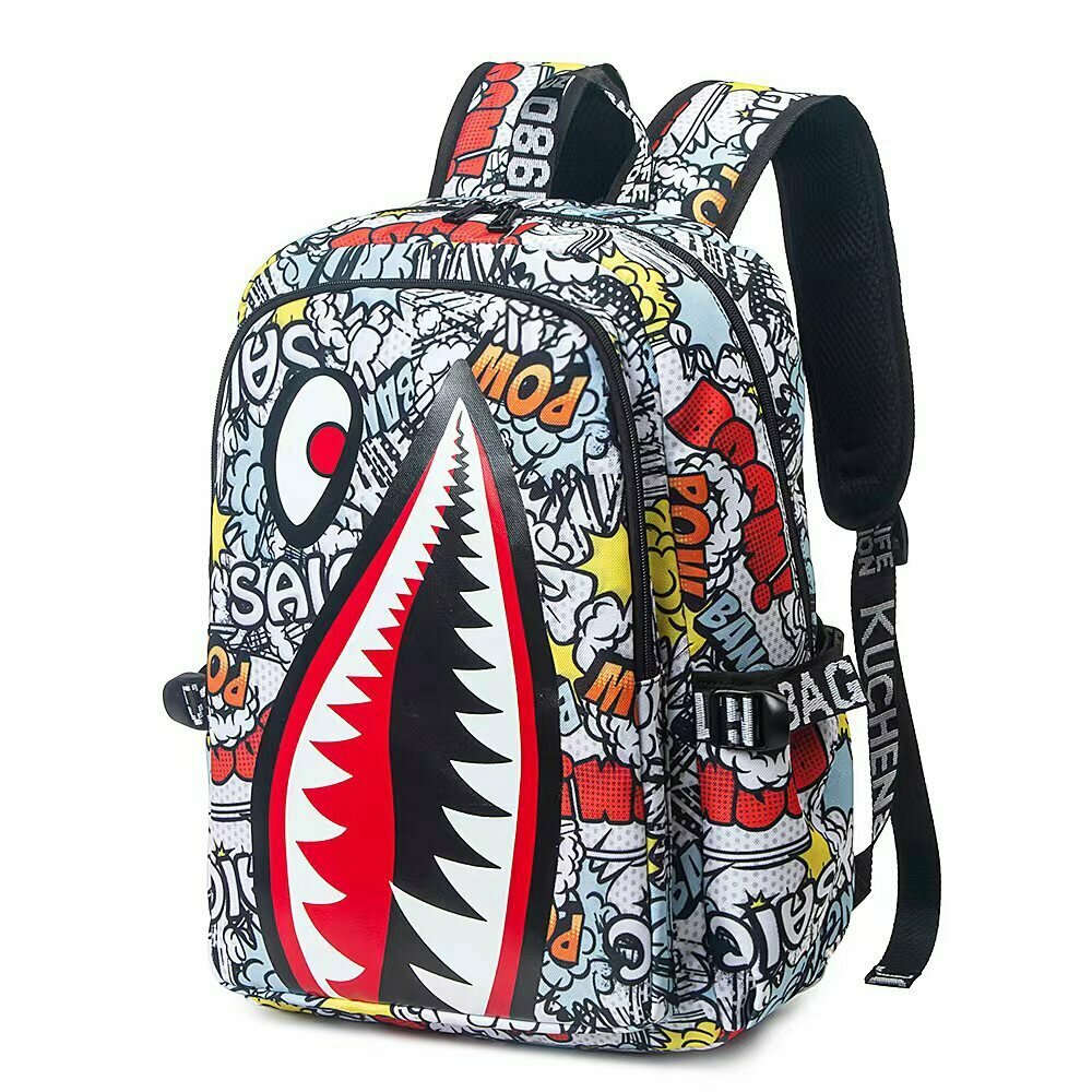 Рюкзак "Shark Schoolbag", трансграничная ткань, для начальной школы, большой емкости