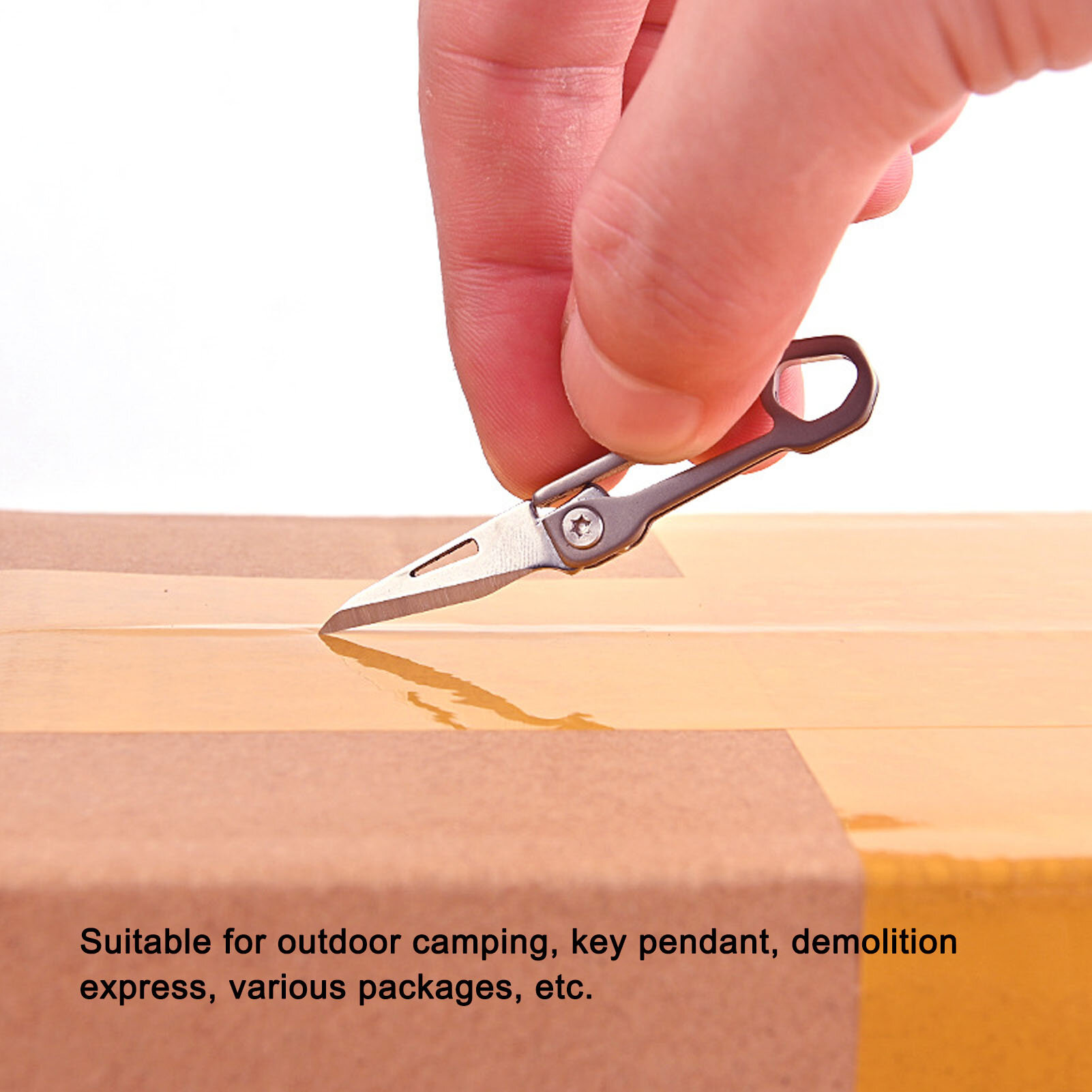 Многофункциональный мини-брелок из титанового сплава, складной портативный карманный нож EDC