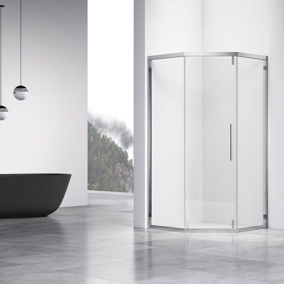 Душевой Уголок Show Vsp1-4sh100cl, 1000*1000, Хром, Стекло Прозрачное
