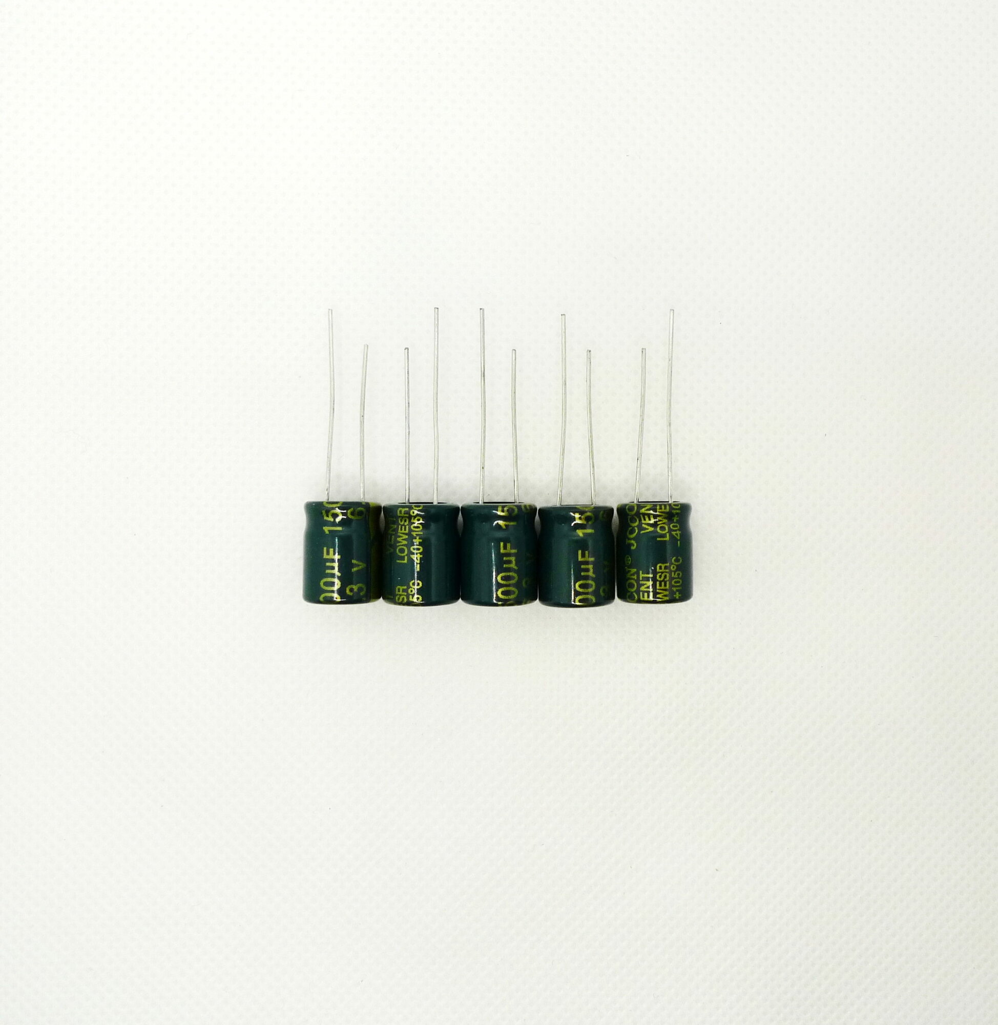 6.3V, 1500 uF, +-20%, 10*13 мм, алюминиевый электролитический конденсатор (комплект 5 шт)