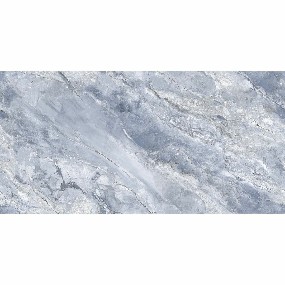 Керамогранит Ceradim Ocean Gorgeous Blue голубой 60х120 см полированный