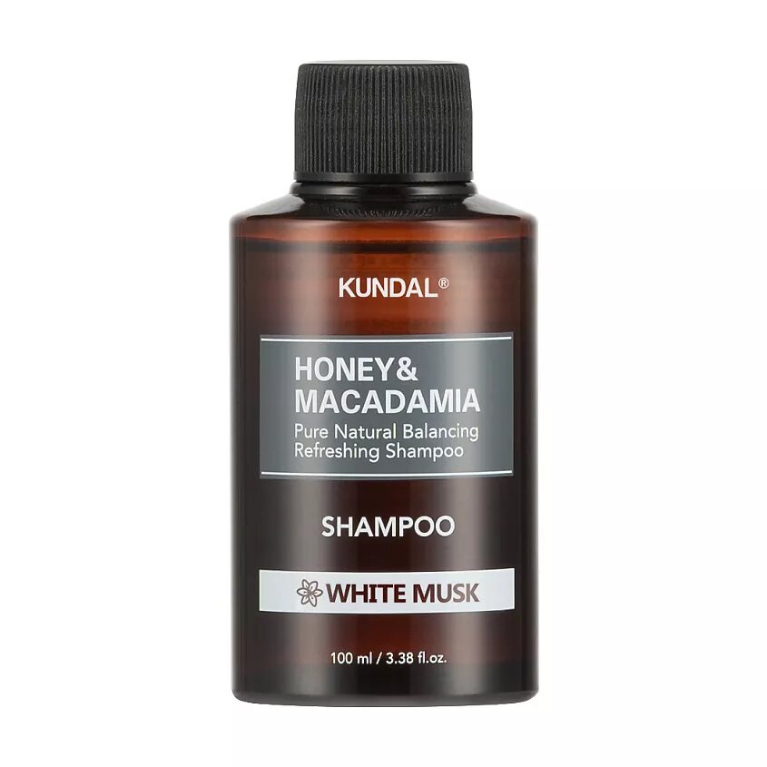 KUNDAL Шампунь для волос Белый мускус Honey & Macadamia Shampoo, 100 мл