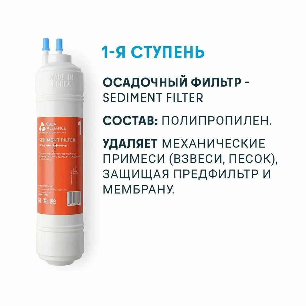 Комплект фильтров с UF мембраной A. E. L. A-12U (12 дюймов U-тип)