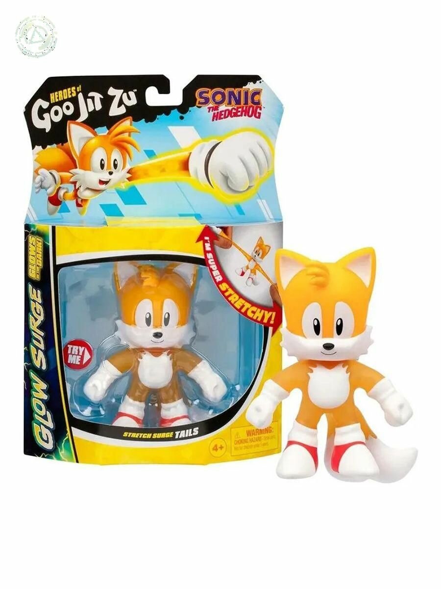 Герои Goo Jit Zu Stretch Surge Tails. Усилены Glow Surge, что дает ему способность светиться в темноте.