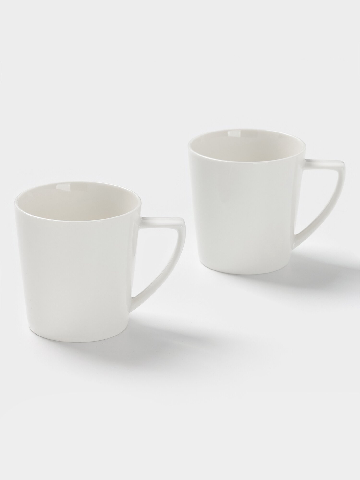 Кружки Magistro White Snow, набор 2 шт, 340 мл, фарфор, белые