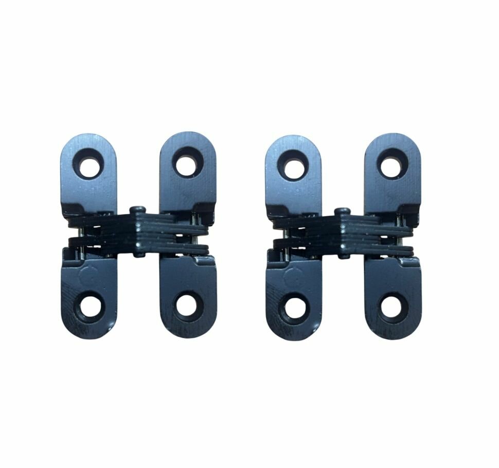 Петля скрытая 13*45*9mm BN, цвет: Черный (в комплекте 2 штуки)