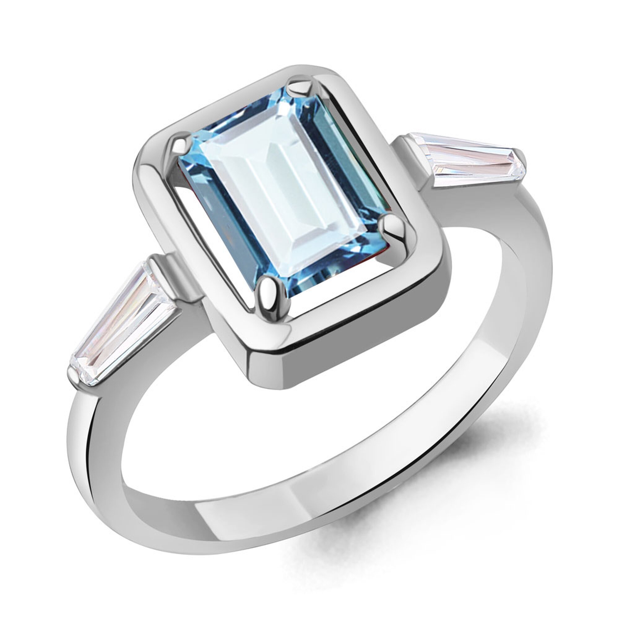 Кольцо, серебро, 925 проба, родирование, фианит, турмалин