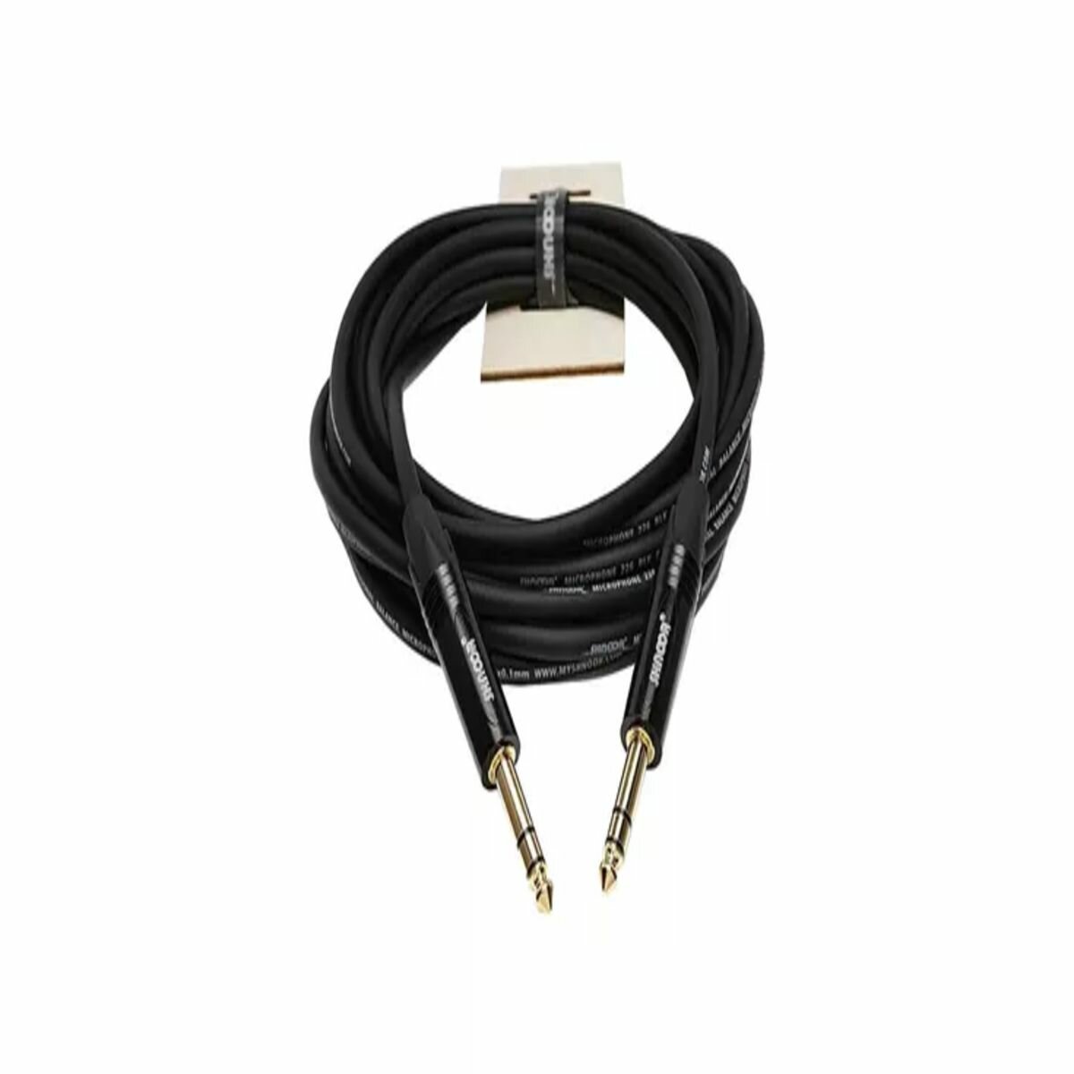 Аудио кабель Jack 6,3 mm вилка - Jack 6,3 mm вилка Shnoor MC226-JSJS-B, 1м / Удлинитель jack для аудиоаппаратуры