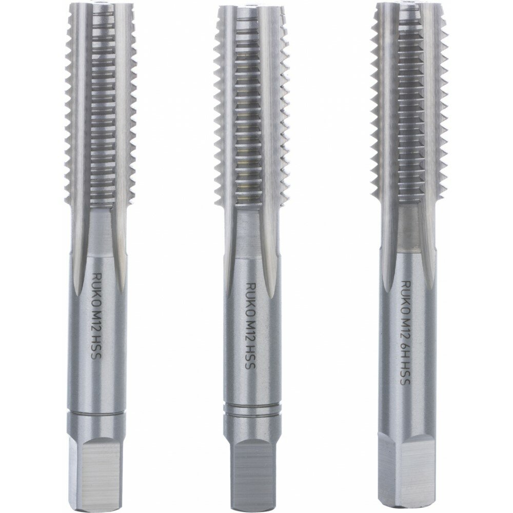 Набор метчиков из 3шт RUKO HSS-G M12 шаг 1.75мм 230120