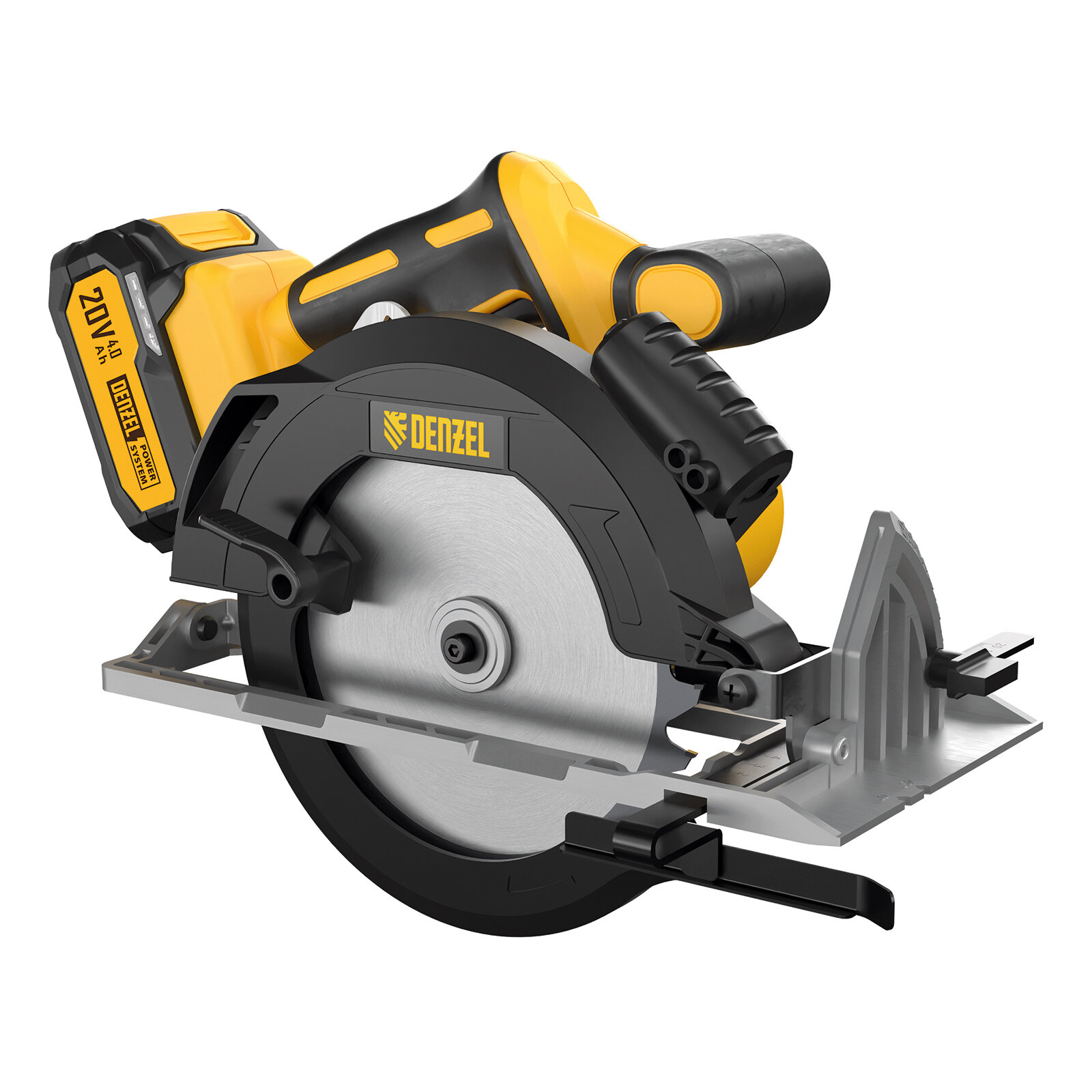 Пила циркулярная аккумуляторная бесщет. CCSH-BL-20-185, 185 мм, Li-Ion, 20 В// Denzel 27409