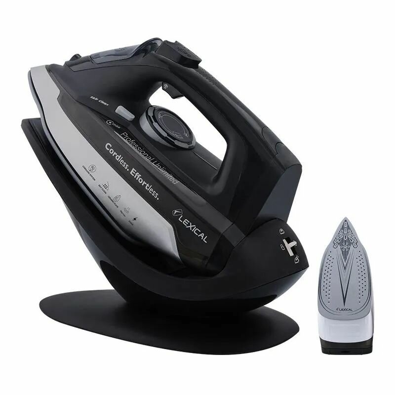 Керамический паровой беспроводной утюг 2-в-1 с резиновой ручкой, большая струя