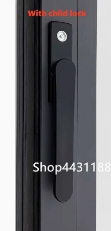 Алюминиевая оконная ручка black axis L 70mm