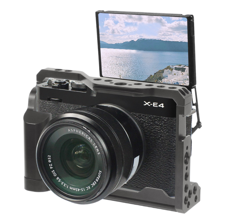 Многофункциональная металлическая клетка-рамка MyPads для фотоаппарата Fujifilm X-E4/ XE4 для установки дополнительных аксессуаров