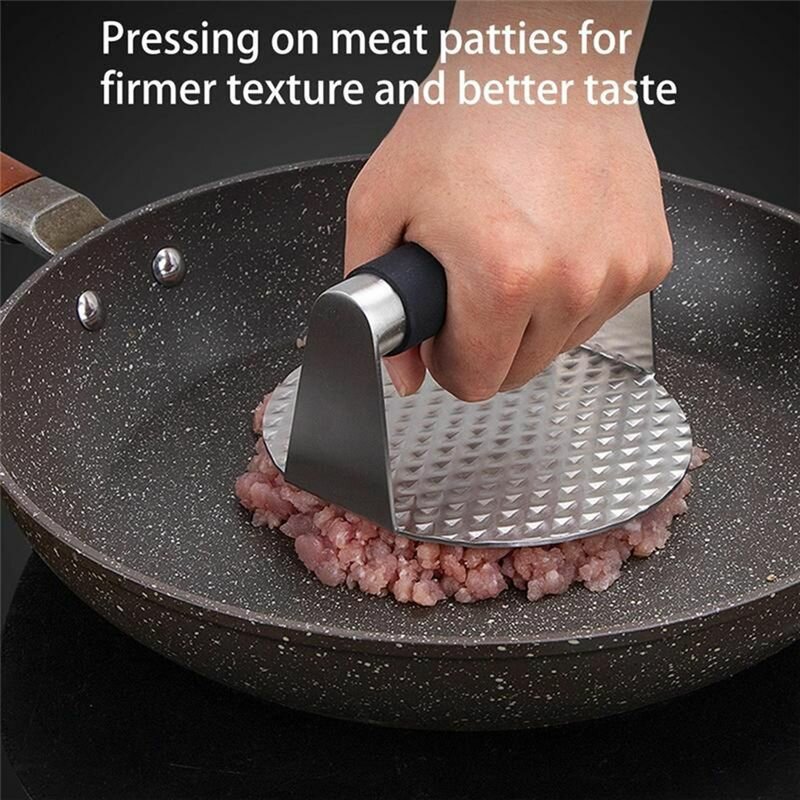 Кухонный бургер-пресс из нержавеющей стали Smash Burger Press Grill