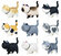 Набор фигурок Коты / Cats 9шт (4см, пакет)