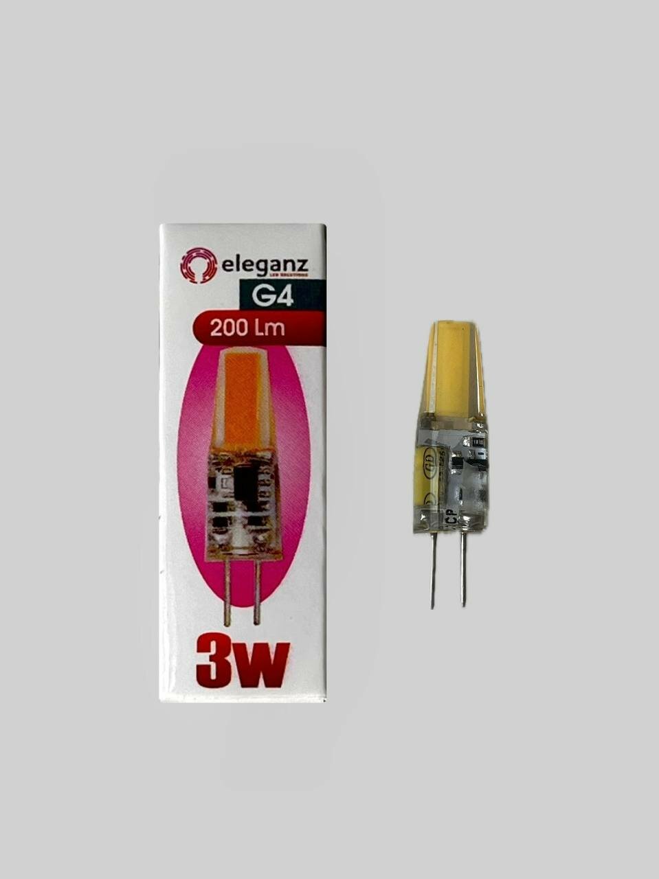 Светодиодная лампа G4 — 3Вт 220V силикон, Цветовая темпера Нейтральный свет (4500K)