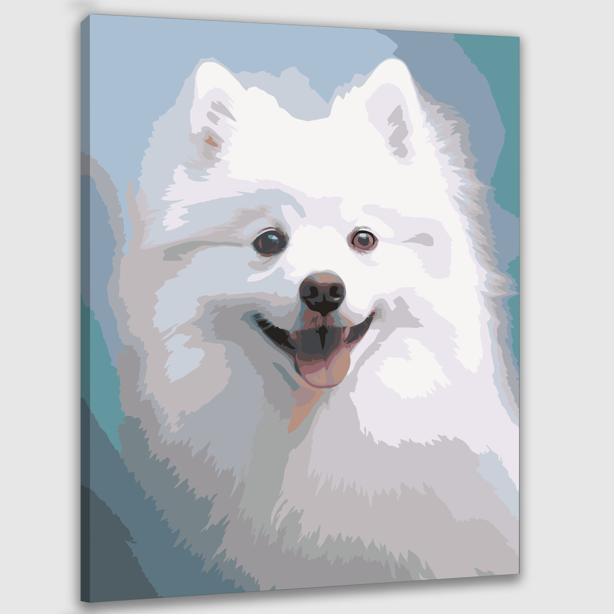 Картина по номерам 40x50 см, шпиц, фотография, глаза, любовь, преданность, собачье общение, фокус, освещение