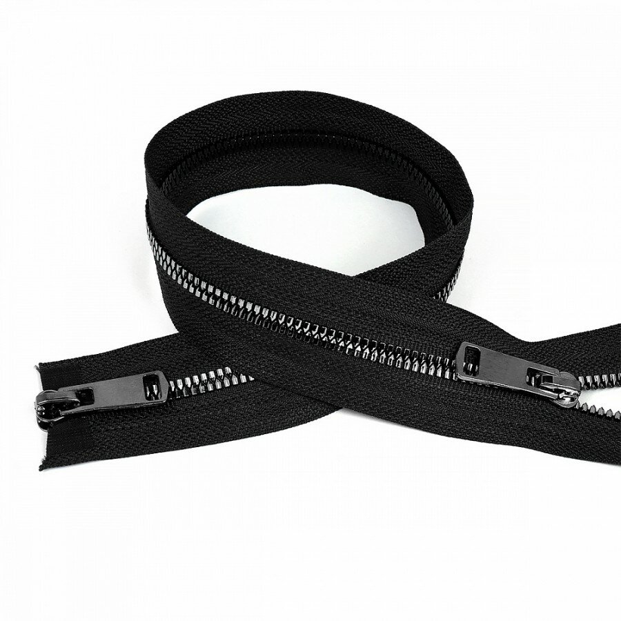 Молния MaxZipper трактор N5 2 замка TT, 90см, цв. черн/т. никель