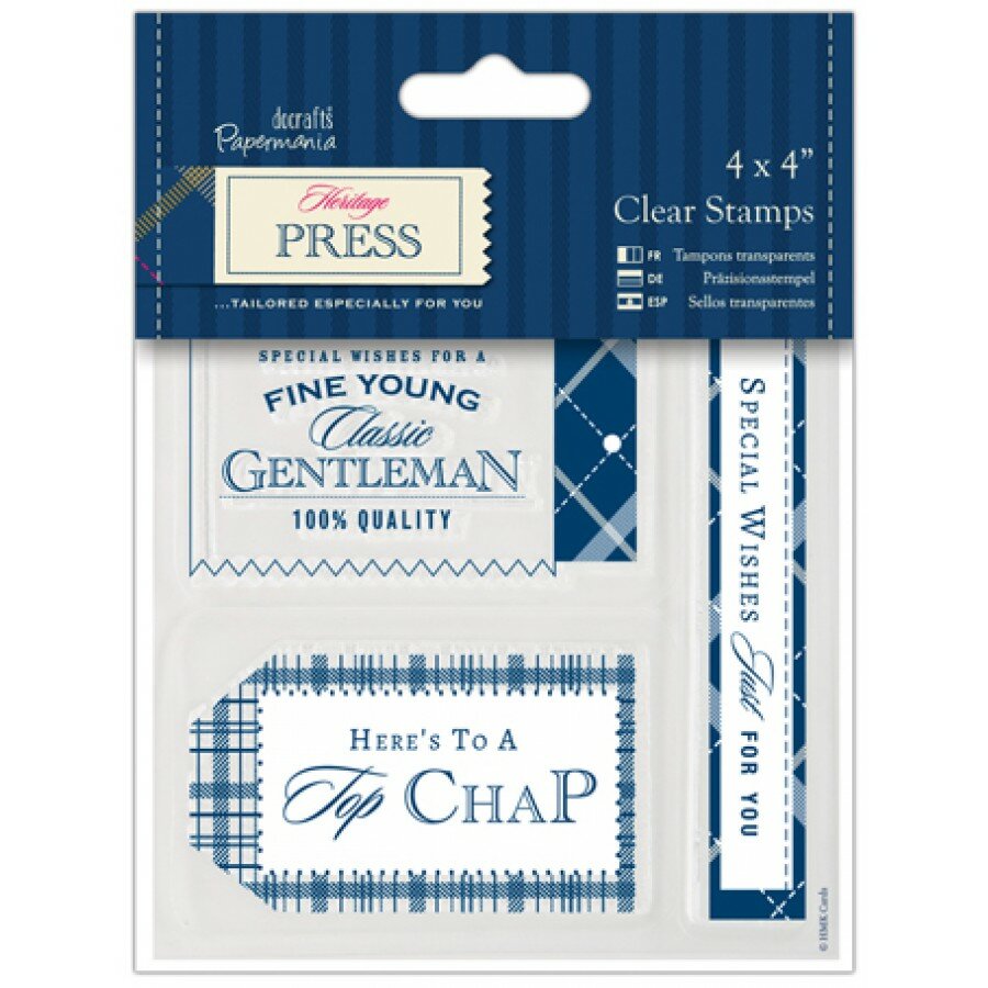 Набор штампов прозрачных Славный парень Heritage Press 10,2 х 10,2 см DOCRAFTS PMA907207