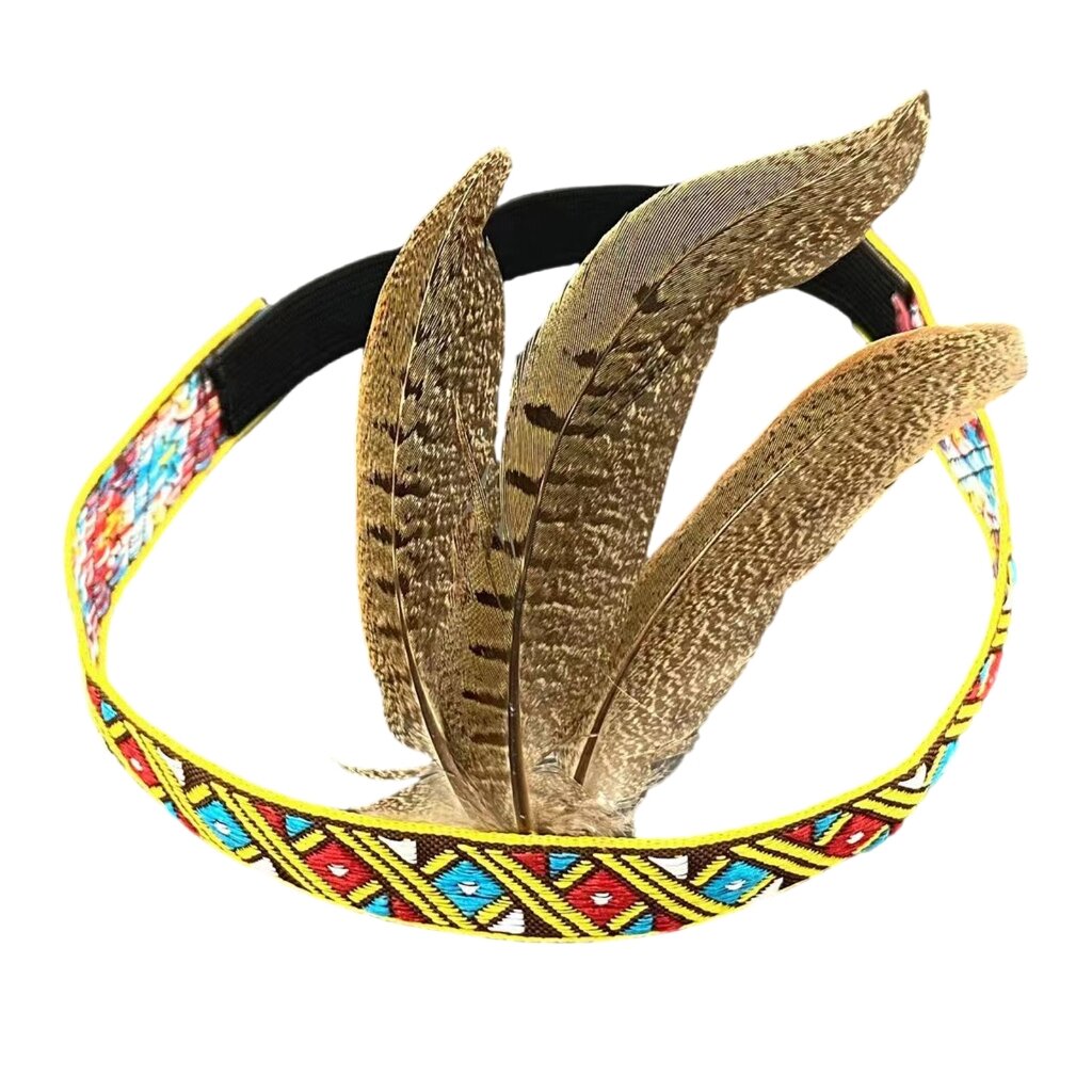 Куриный хвост, индийская повязка на голову, африканский экзотический головной убор-основной цвет