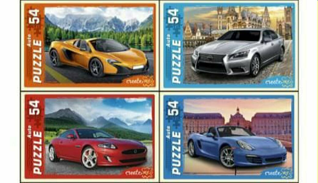 Пазлы 54 деталей. Машина мечта (в ассортименте) П54-6342, (Рыжий кот)