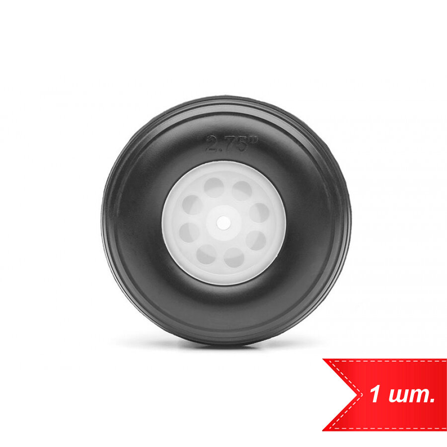 Колесо резиновое с пласт. ступицей 2.5" 64х24мм (1 шт.)