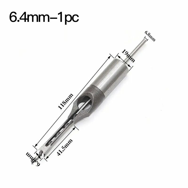 Сверло для квадратных отверстий, сверло-стамеска, 6.4-8-9.5-12.7 мм