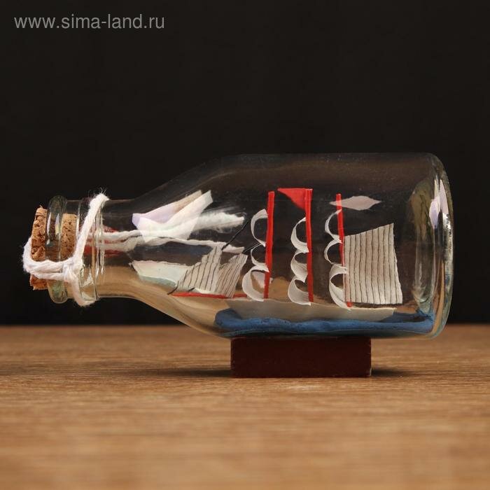 Корабль в бутылке Боливар, фигурка, 11×5×6 см