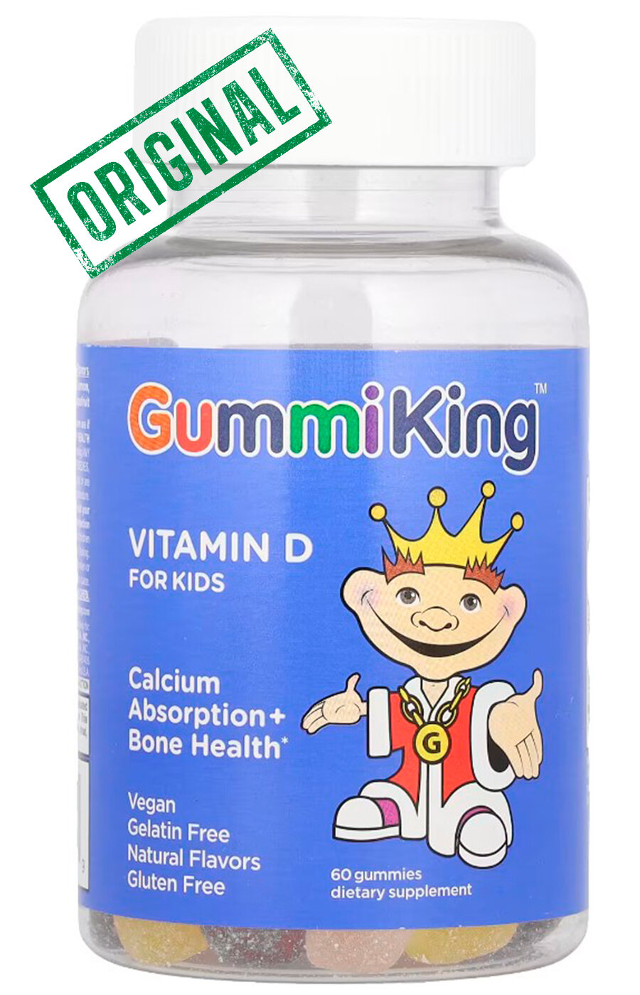 GummiKing, Vitamin D for Kids, детский витамин D, 60 жевательных таблеток