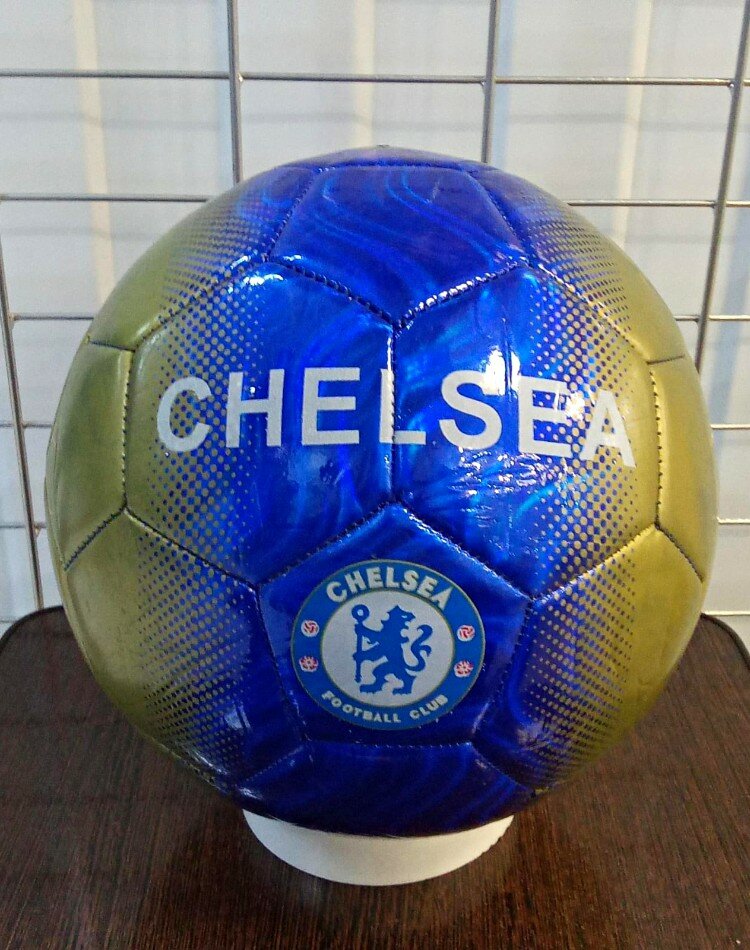 Футбольный мяч фк Челси для футбола размер 5 Chelsea сине-золотой